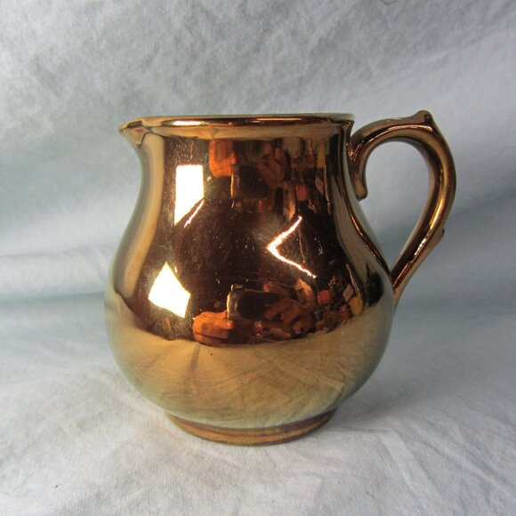 Antique | Dining | 7 Oz Creamer Vintage Copper Luster Gs Burslem ...